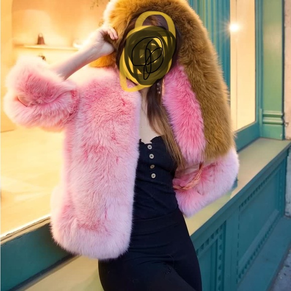 Fox | Accessories | Pink Real Authentic Genuine Fox Fur Jacket Coat And ...